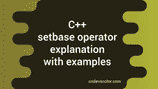 setbase operator in C++ - CodeVsColor