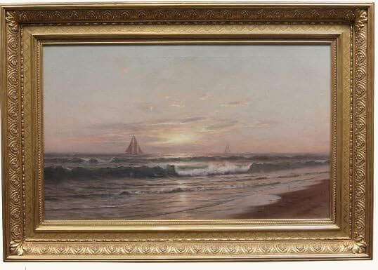 Warren Sheppard Painting - Saliboats at Sunset - 19th Century American ...
