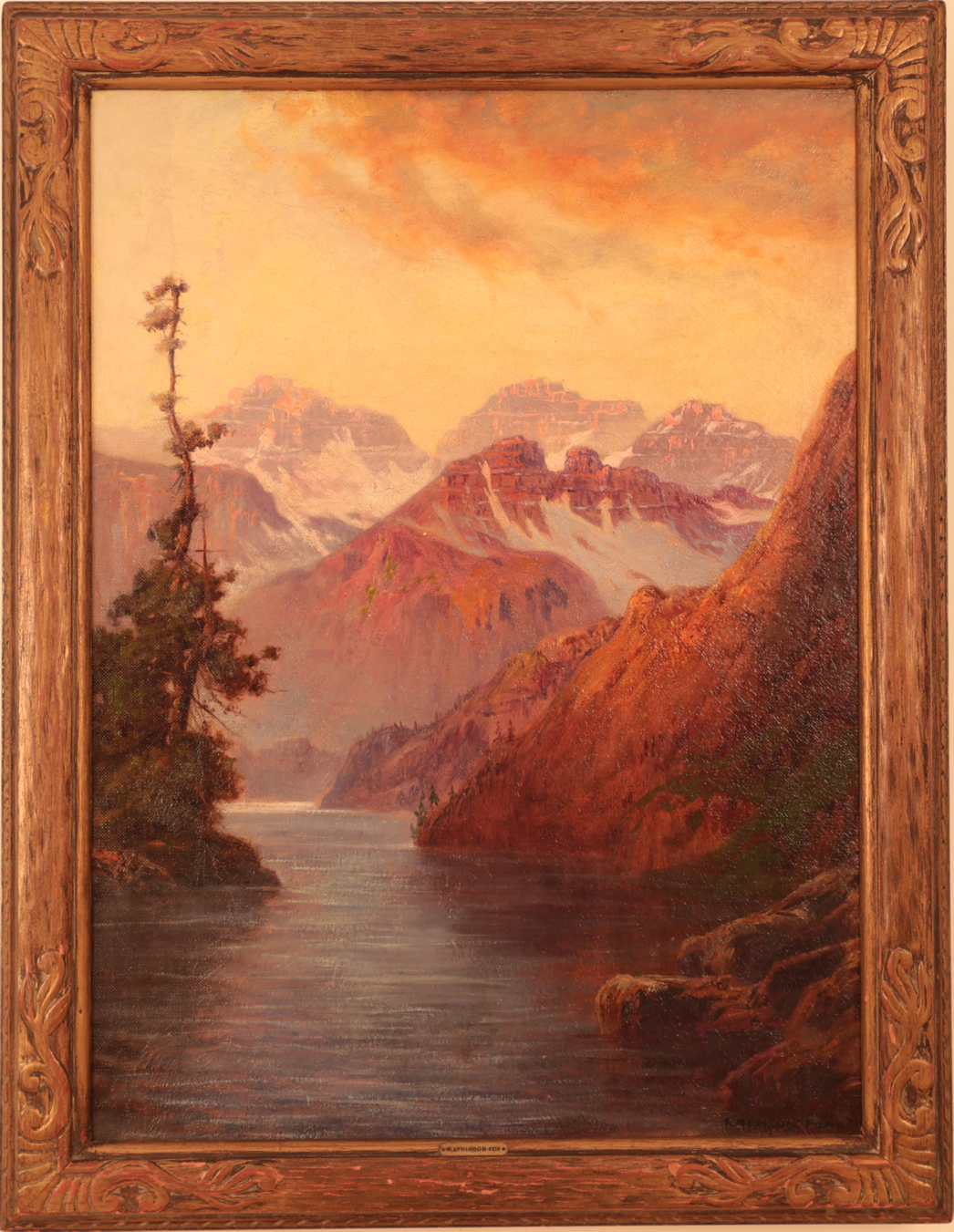 Robert Atkinson Fox Painting - Sunset in the High Mountains - 19th ...