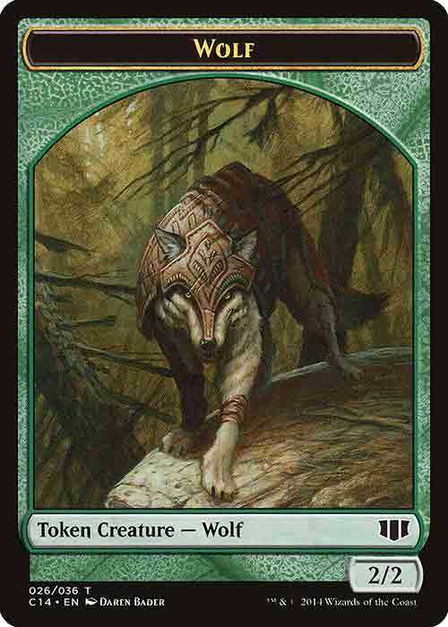 2/2 Green Wolf Creature Token | MTG.onl Tokens