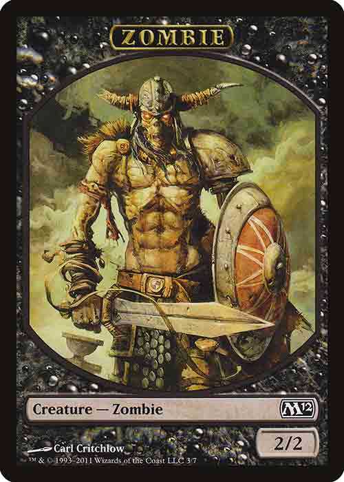 2/2 Black Zombie Creature Token | MTG.onl Tokens