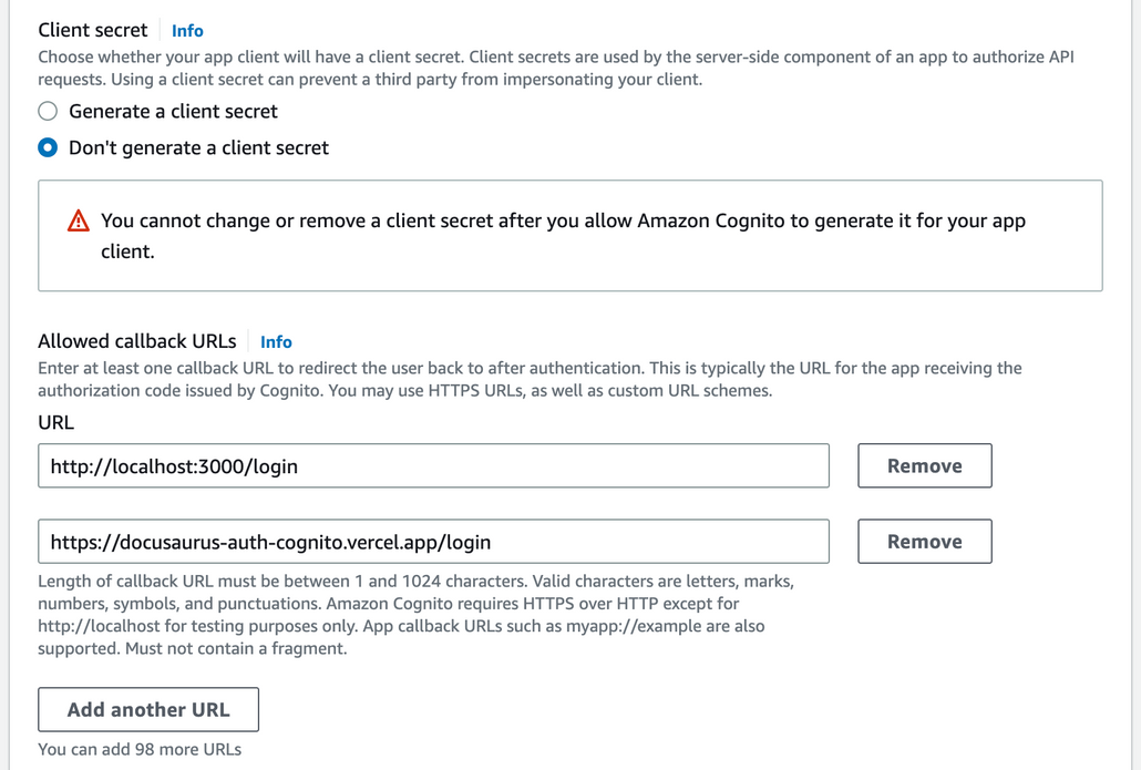 Docusaurus Authentication using AWS Cognito Docusaurus Authentication using AWS Cognito