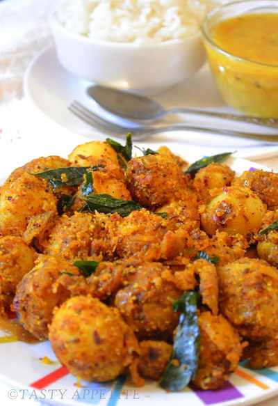 Baby Potato Fry | Spicy Urulai Roast | Tasty Appetite