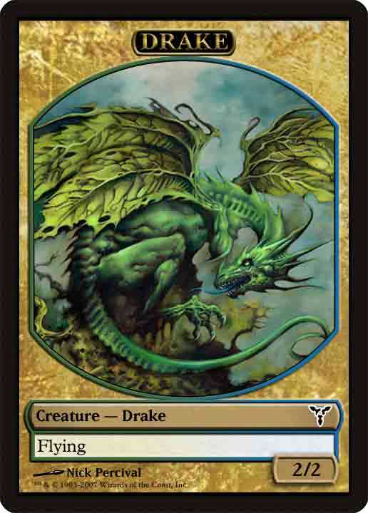 2/2 Blue Green Drake Creature Token | MTG.onl Tokens