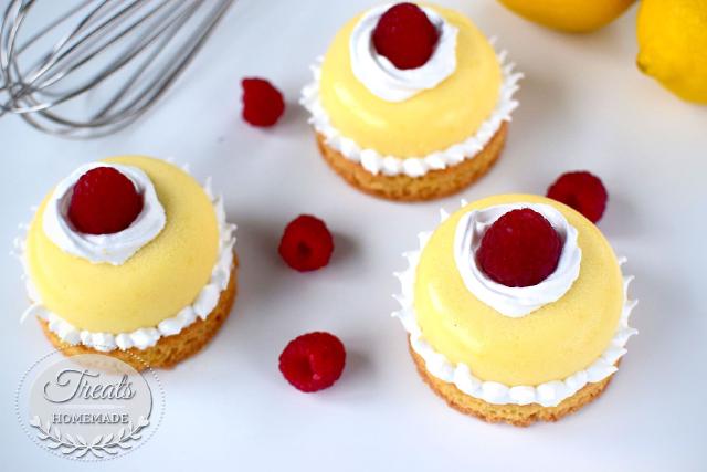 Lemon and Raspberry Domes - Treats Homemade