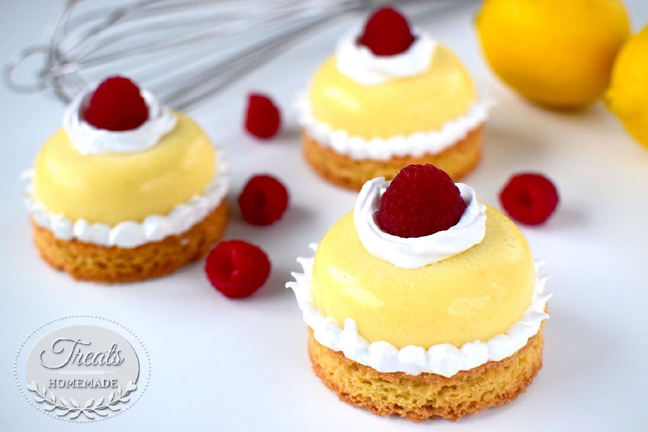 Lemon and Raspberry Domes - Treats Homemade