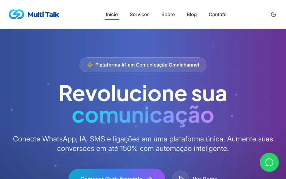 Multi Talk - Plataforma Omnichannel Completa | WhatsApp Business + IA
