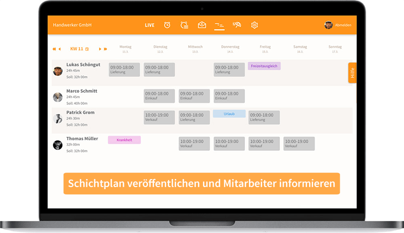 Schichtplaner online und individuell
