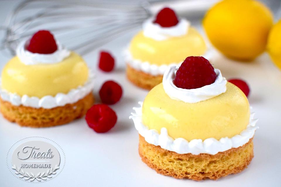 Lemon and Raspberry Domes - Treats Homemade