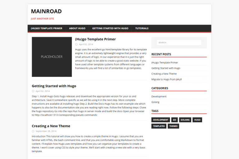 Complete List | Hugo Themes