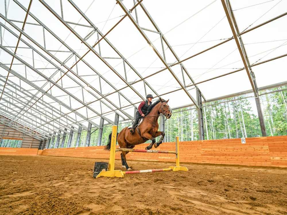Custom Steel Frame Fabric Roof Riding Arenas | WeCover Structures