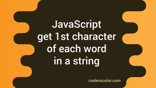 3 JavaScript programs to get the first character of each words in a ...