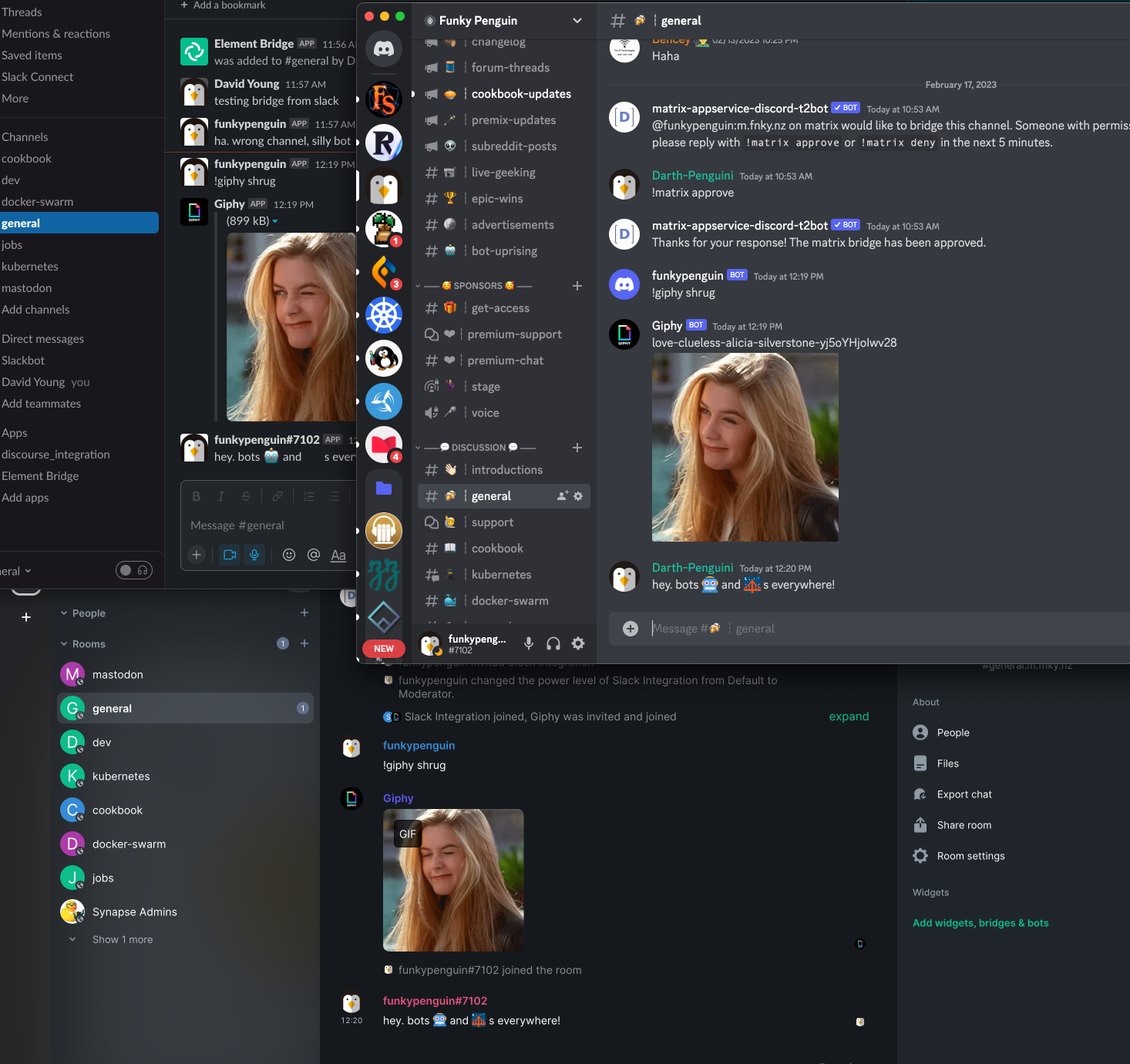 Our Discord server is now bridged to Matrix and Slack |・∀・