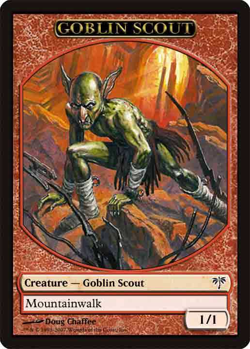 1/1 Red Goblin Scout Creature Token | MTG.onl Tokens