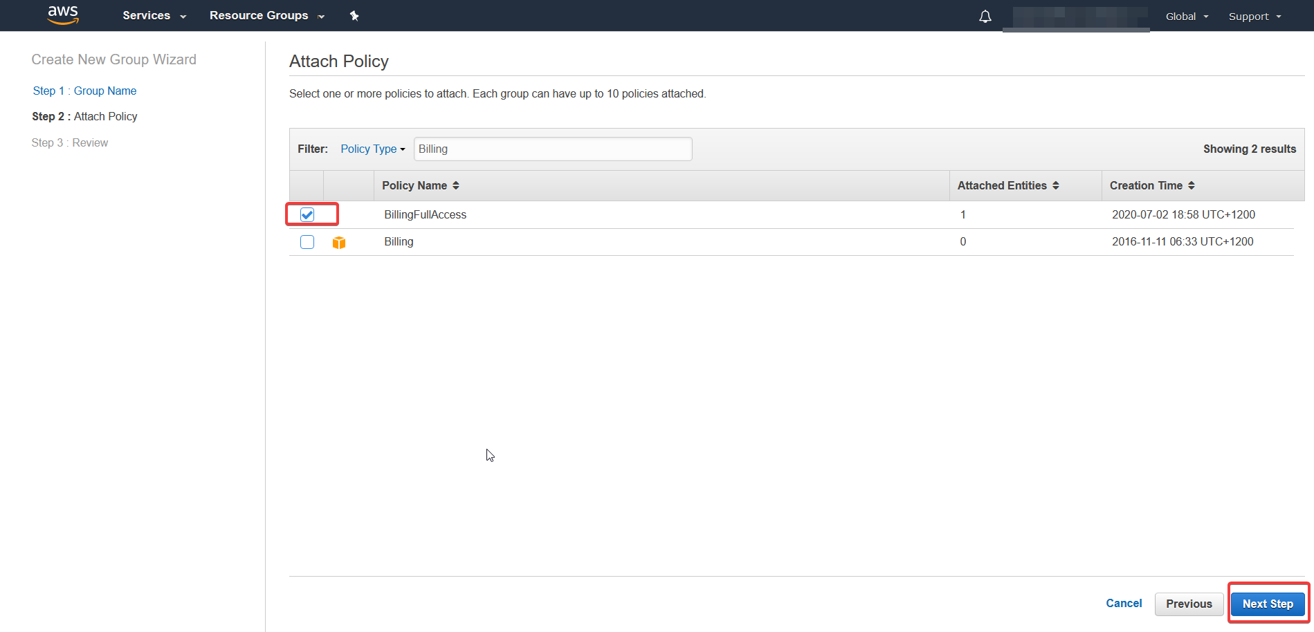 Add a billing admin user to secure an AWS root account
