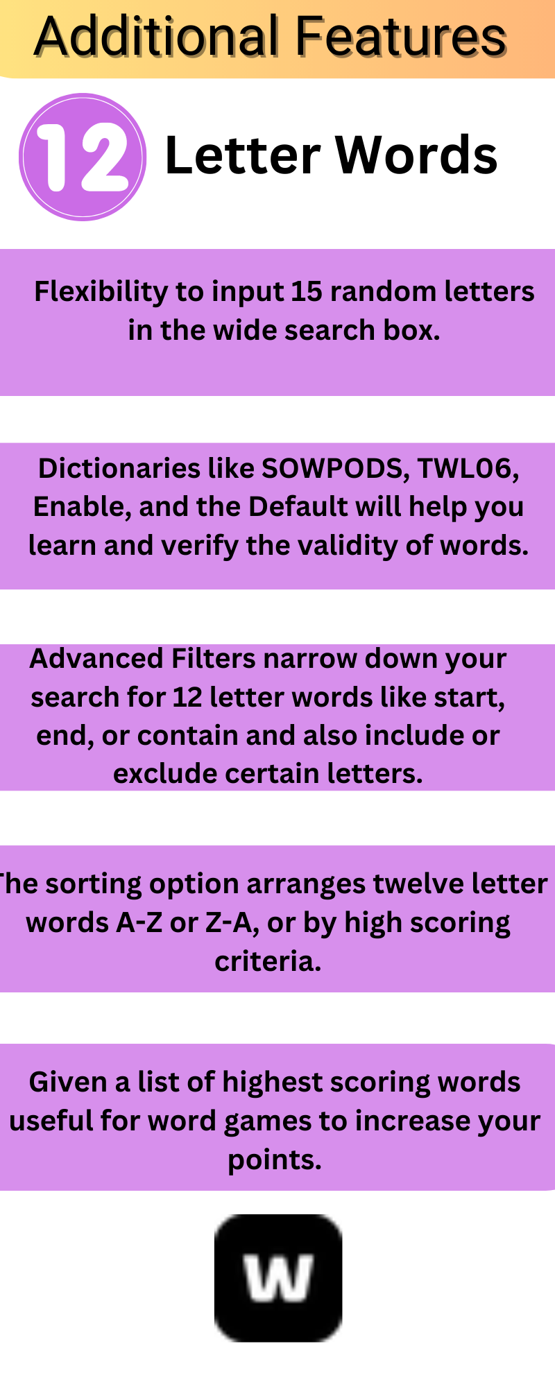 Find The List of 12 Letter Words With These Letters