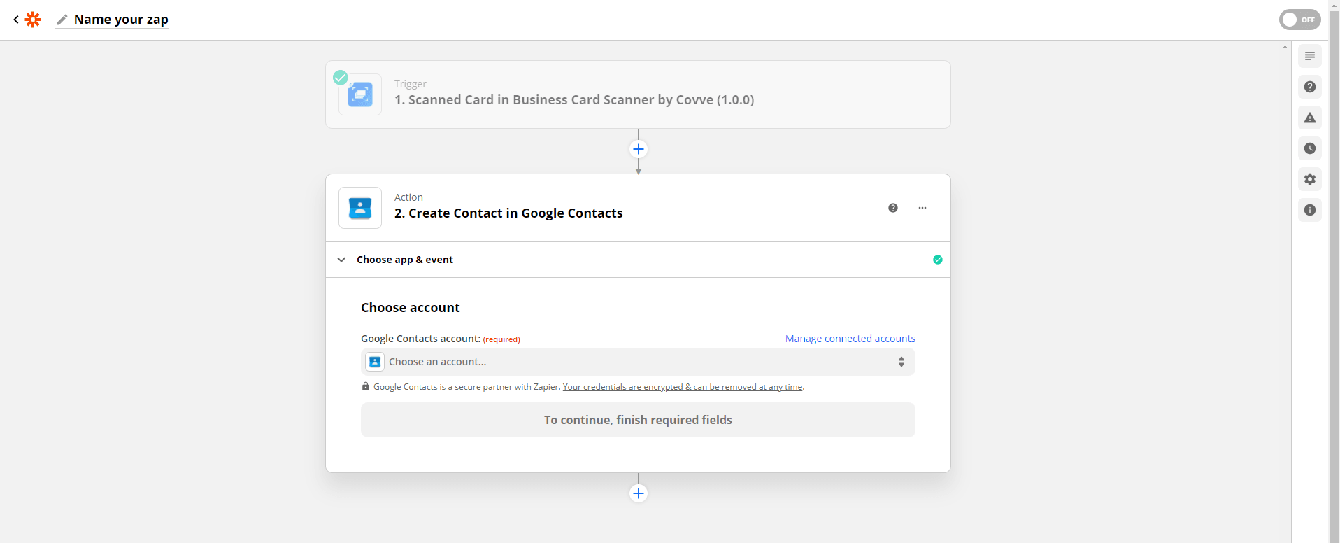 How to create a Zap from scratch - Covve