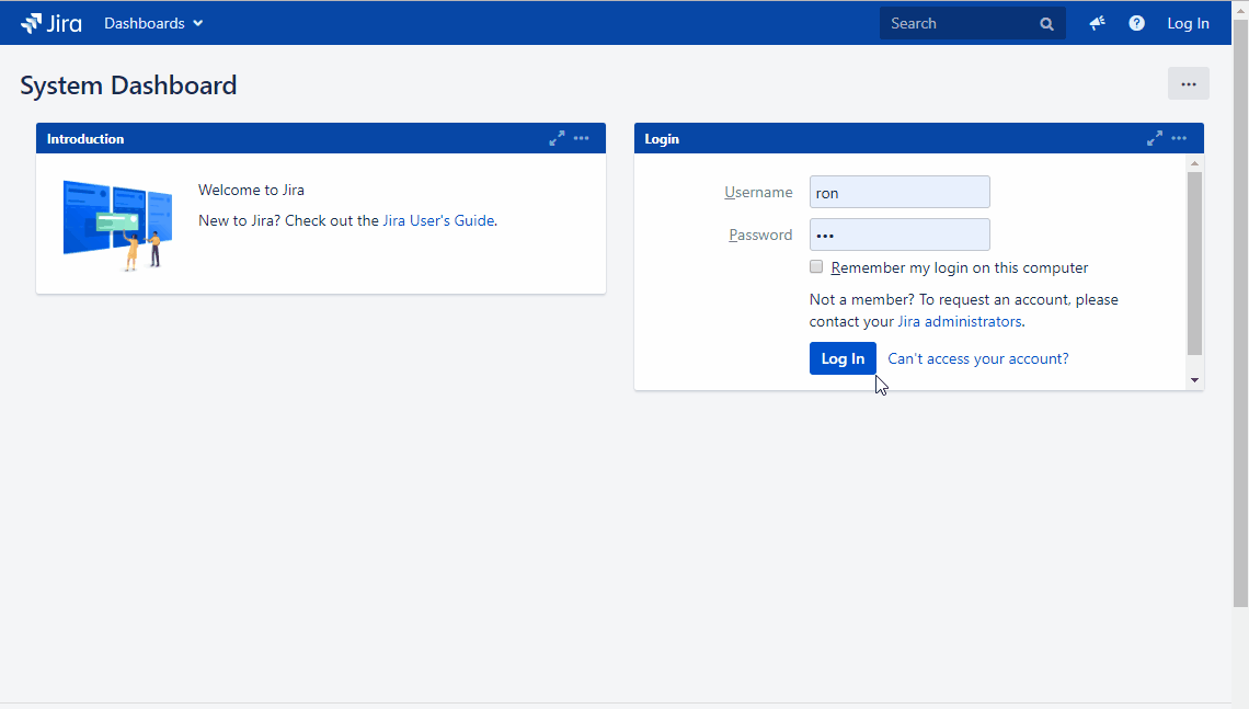 Jira Login Instruction Youtube