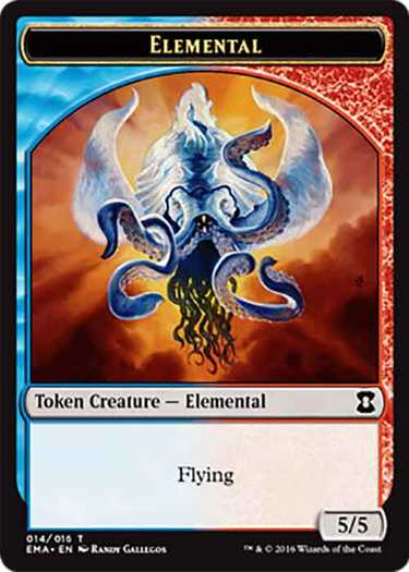 5/5 Blue Red Elemental Creature Token | MTG.onl Tokens