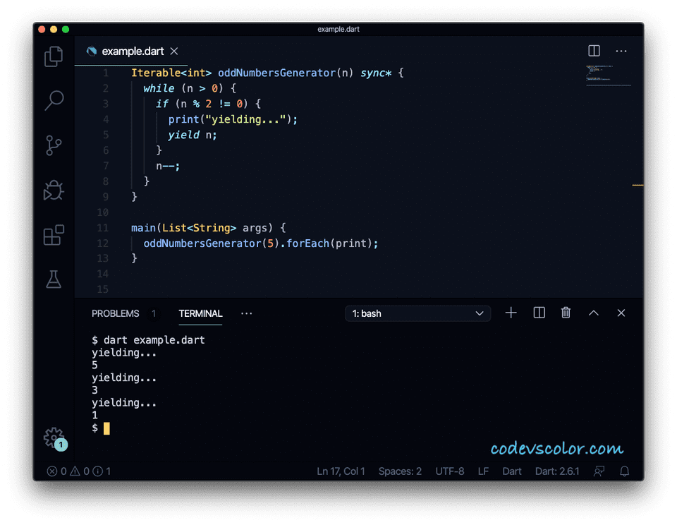 Generators in dart with examples - CodeVsColor