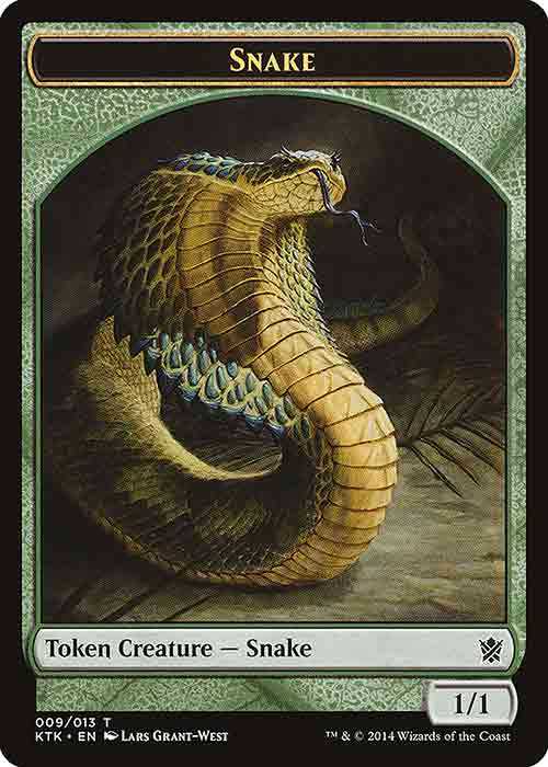 1/1 Green Snake Creature Token | MTG.onl Tokens
