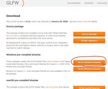 Windows 10でOpenGLをGLFWとGLEW、GLMで開発する環境を作りWindowを表示する | 測度ゼロの抹茶チョコ