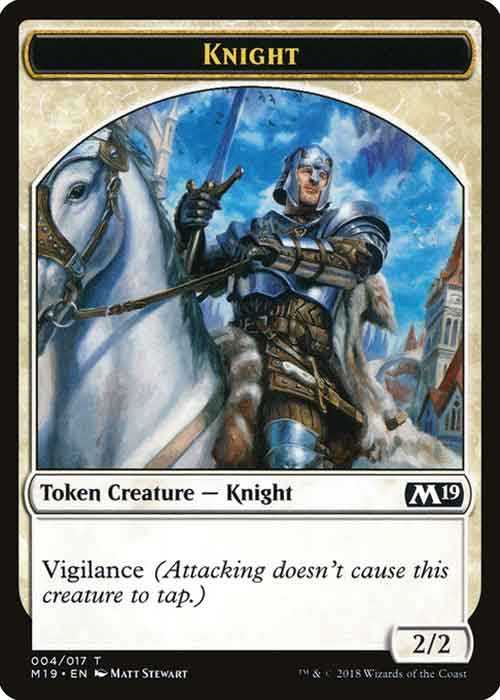 2/2 White Knight Creature Token | MTG.onl Tokens