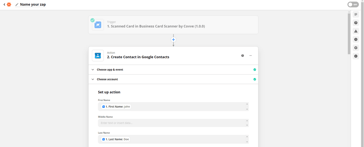 How to create a Zap from scratch - Covve