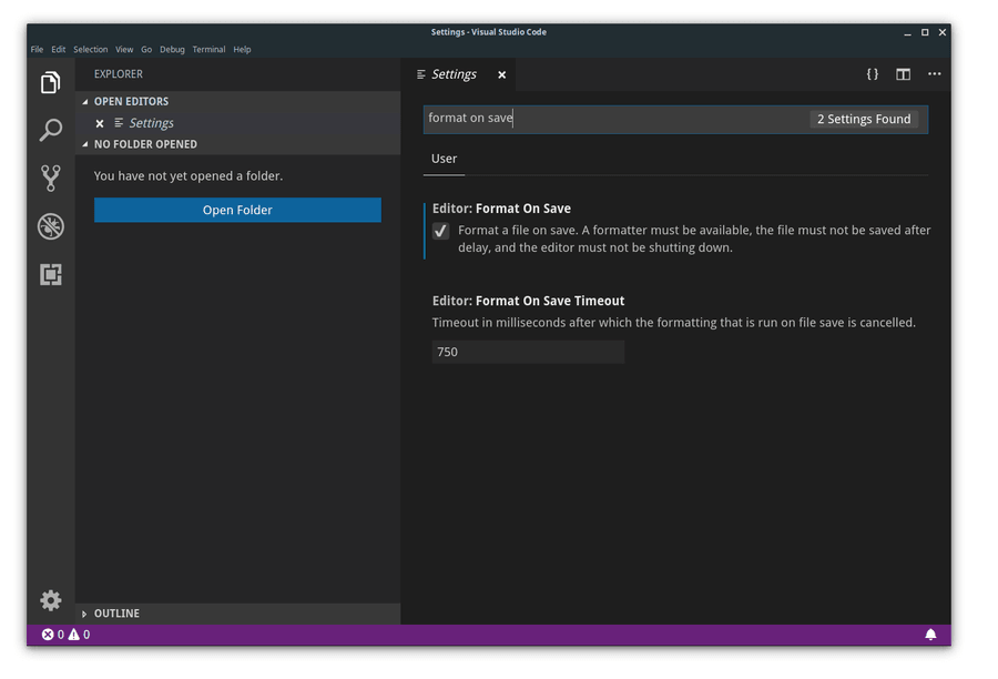 VSCode Configuration - Electric UI