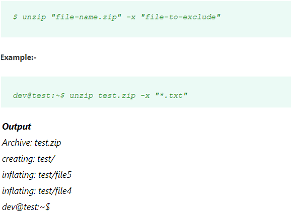 How to unzip files online on Linux