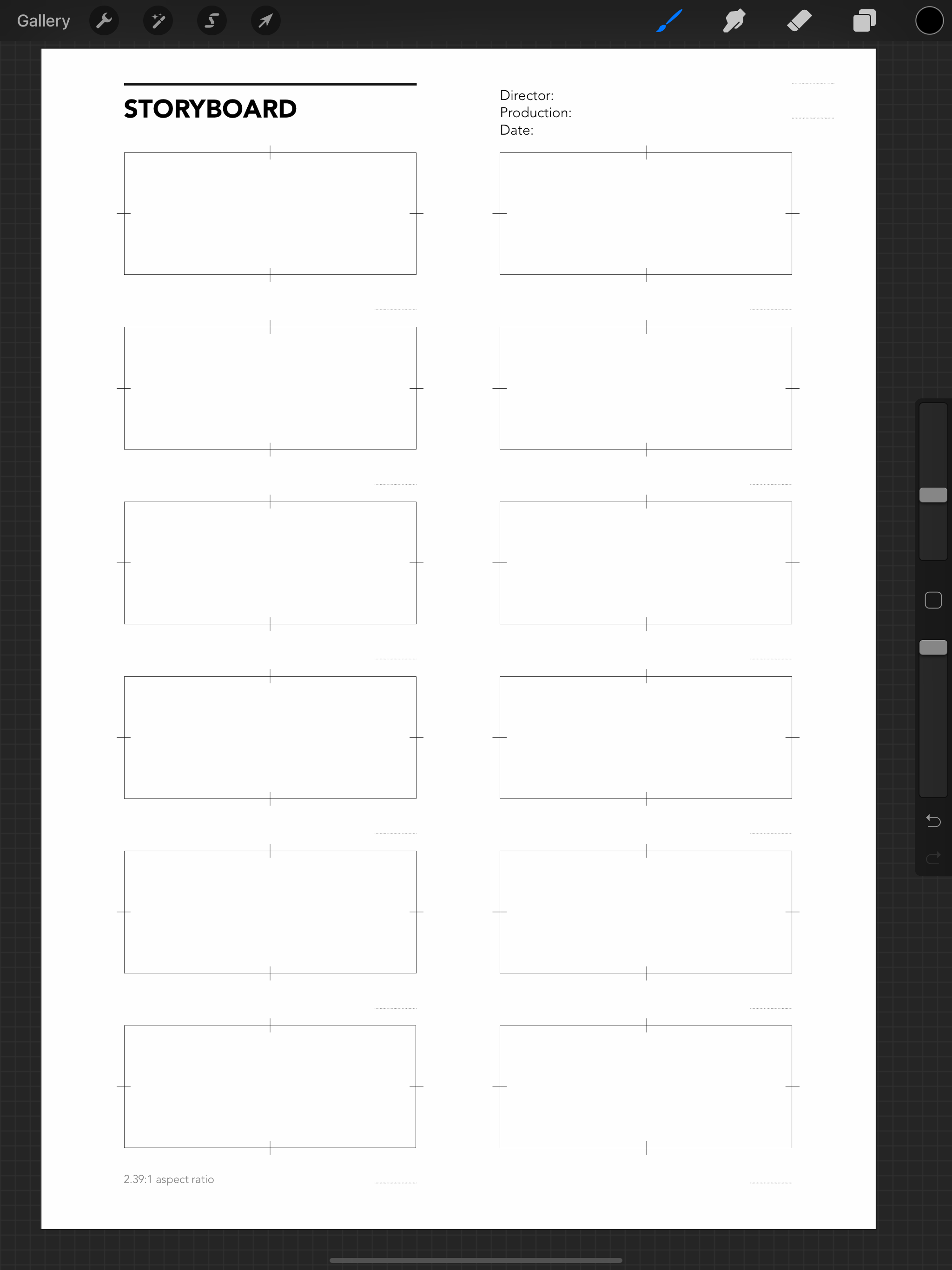 Storyboard Template A4