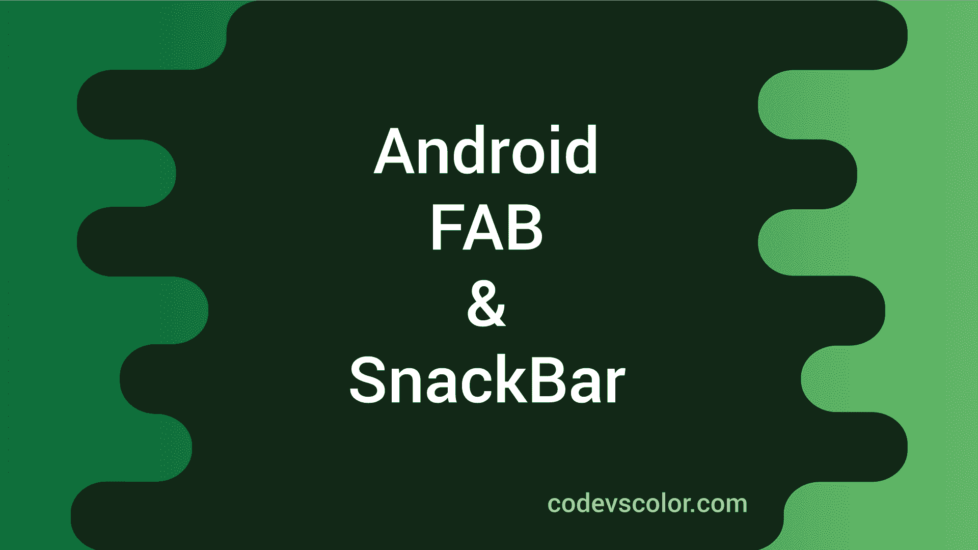 Android - Material Design Tutorial -3 ( FAB AND SNACKBAR ) - CodeVsColor