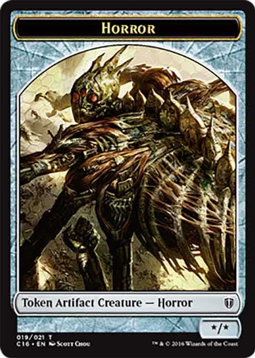 X/X Colorless Horror Artifact Creature Token | MTG.onl Tokens