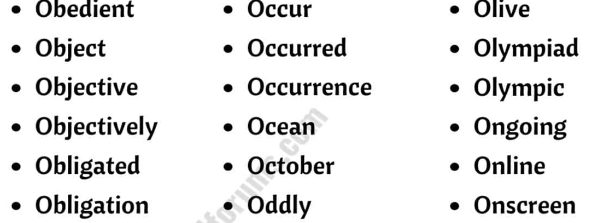 Everything about the longest words from O