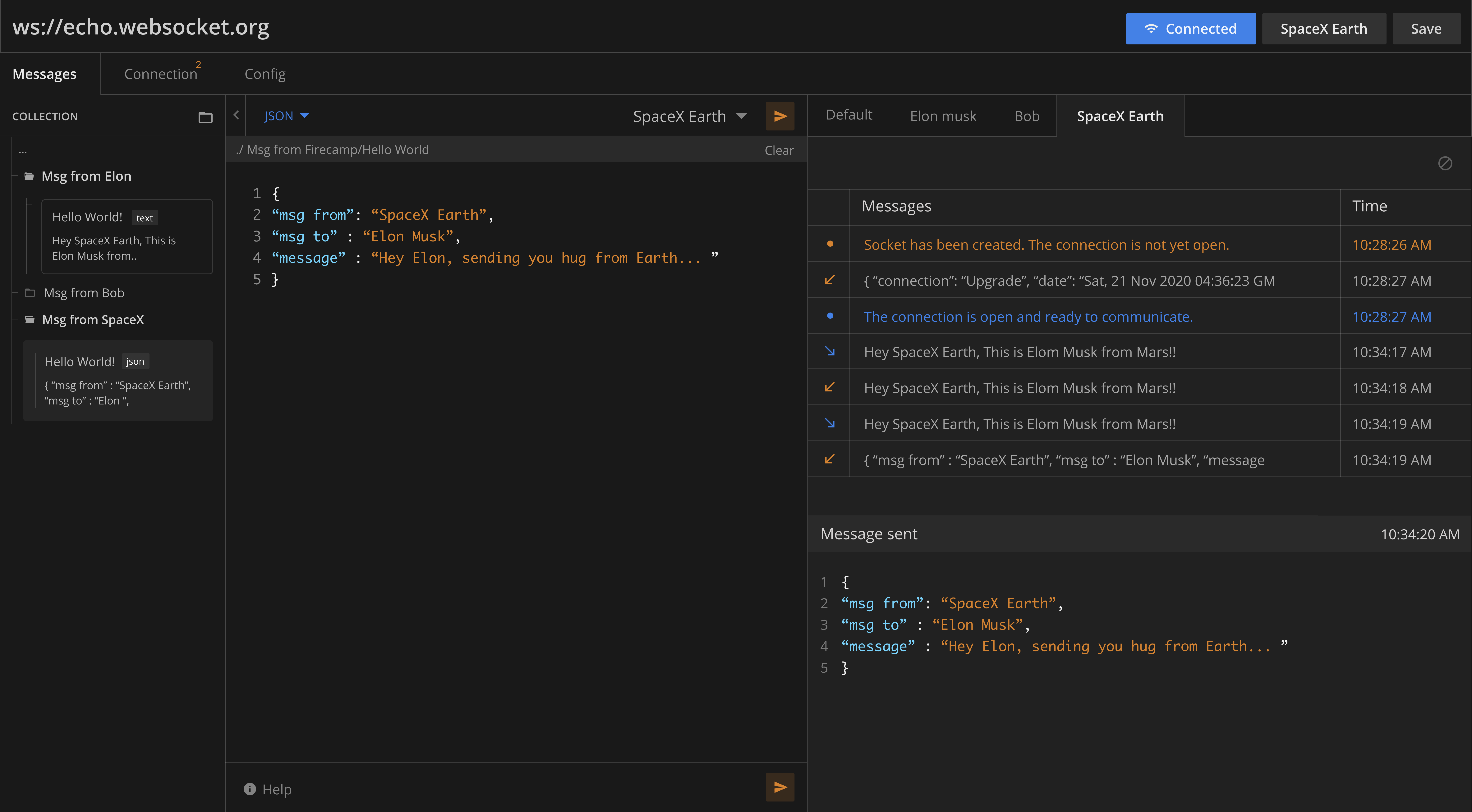 Collaborative Websocket Playground for your team | Firecamp