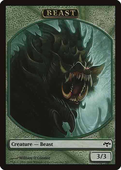3/3 Green Beast Creature Token | MTG.onl Tokens