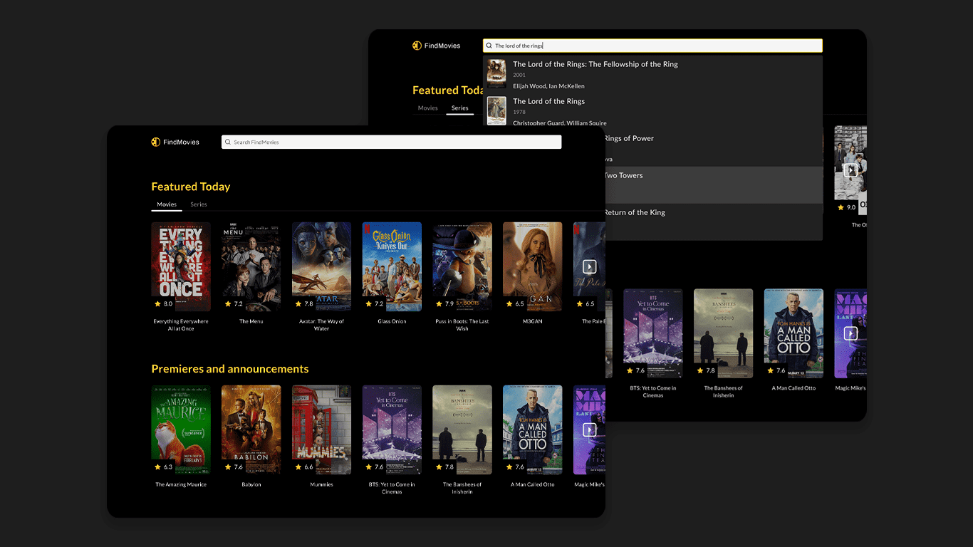 Find Movies App | BigsonDev - bigsondev.com