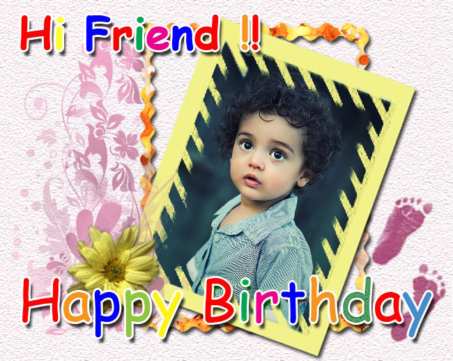 Online Greetings with hi friend happy birthday