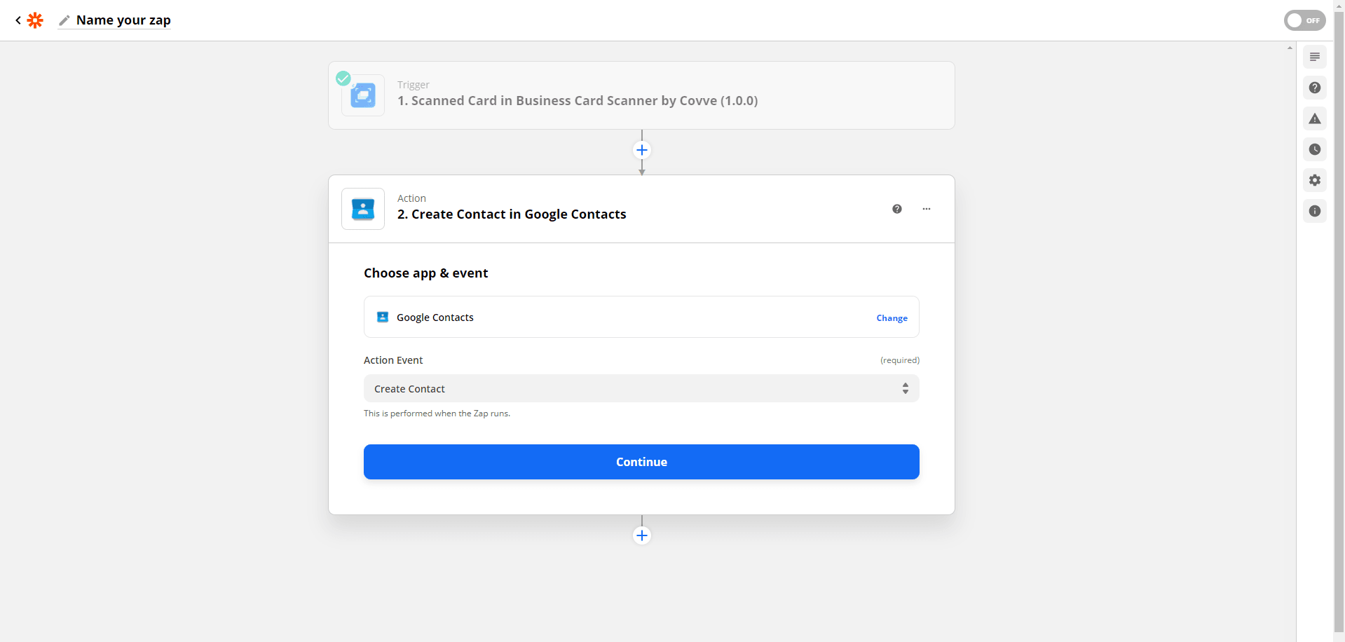 How to create a Zap from scratch - Covve