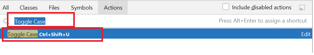 How do convert selected code to upper or lower case IntelliJ IDEA