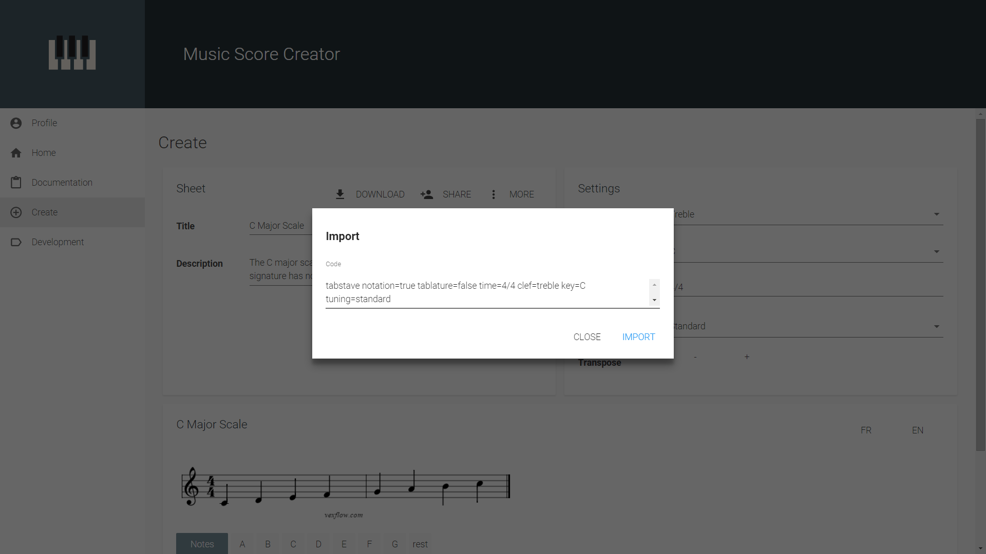 GitHub - francoischalifour/musicscore-creator: 🎼 Musical web app for ...