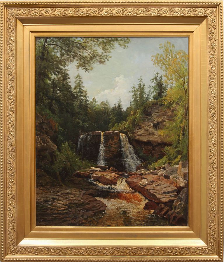 John Ross Key Painting - Blackwater Falls - 19th Century American Fine Art