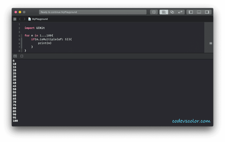 Swift Program To Check If A Number Is A Multiple Of Another Codevscolor
