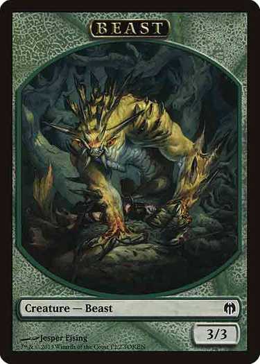3/3 Green Beast Creature Token | MTG.onl Tokens