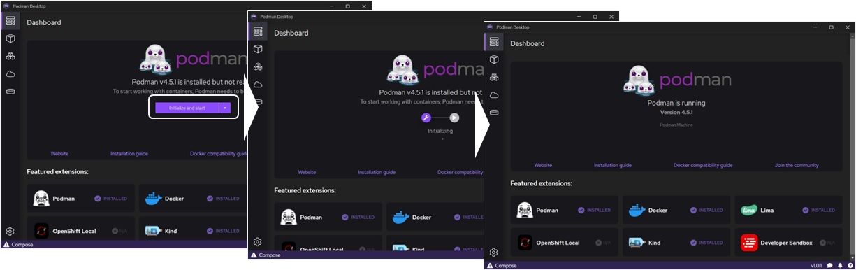 Podman Desktopがv1.0になったのでwindows版を試してみたところ、気付いたらv1.1に上がるくらいに機能豊富だった話 ...