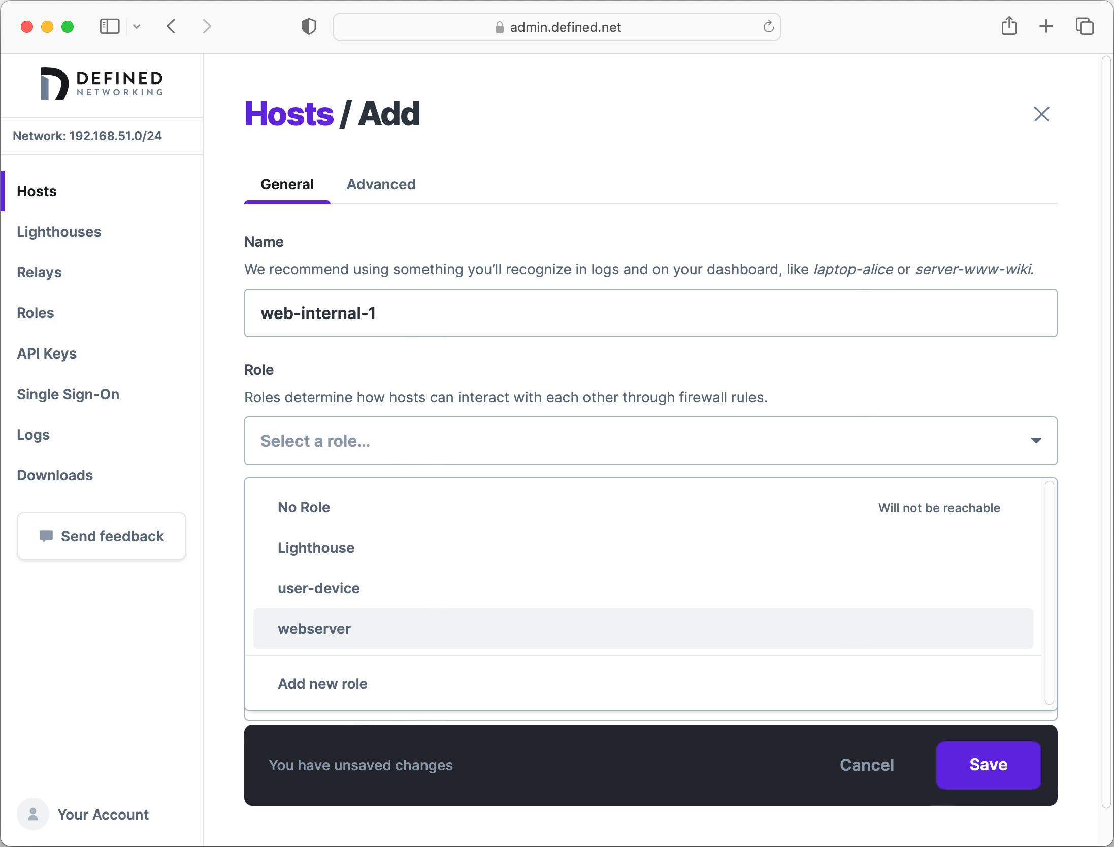Creating Firewalls Using Roles and Tags | Managed Nebula Docs