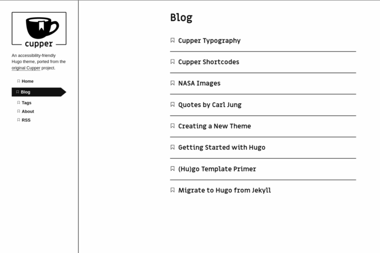 Complete List | Hugo Themes