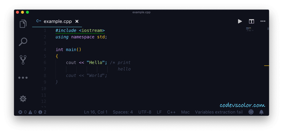 How to add comments in C++ with example - CodeVsColor