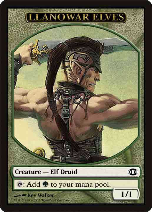 1/1 Green Llanowar Elves Creature Token | MTG.onl Tokens