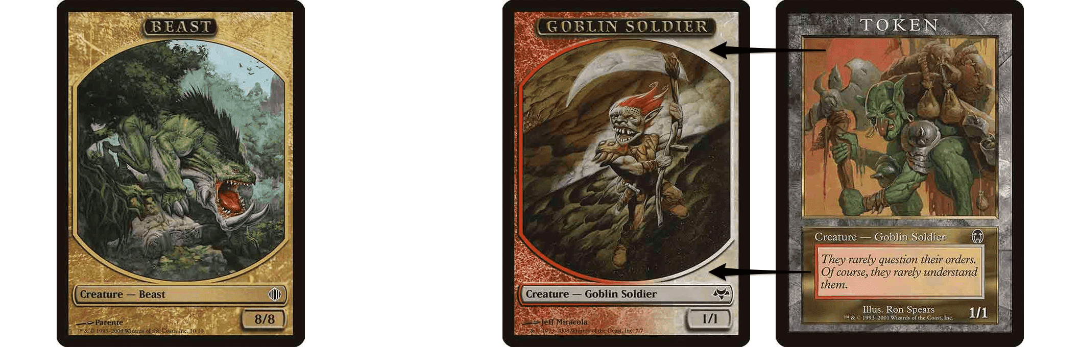 How the design of MTG token card frames have evolved | MTG.onl Tokens